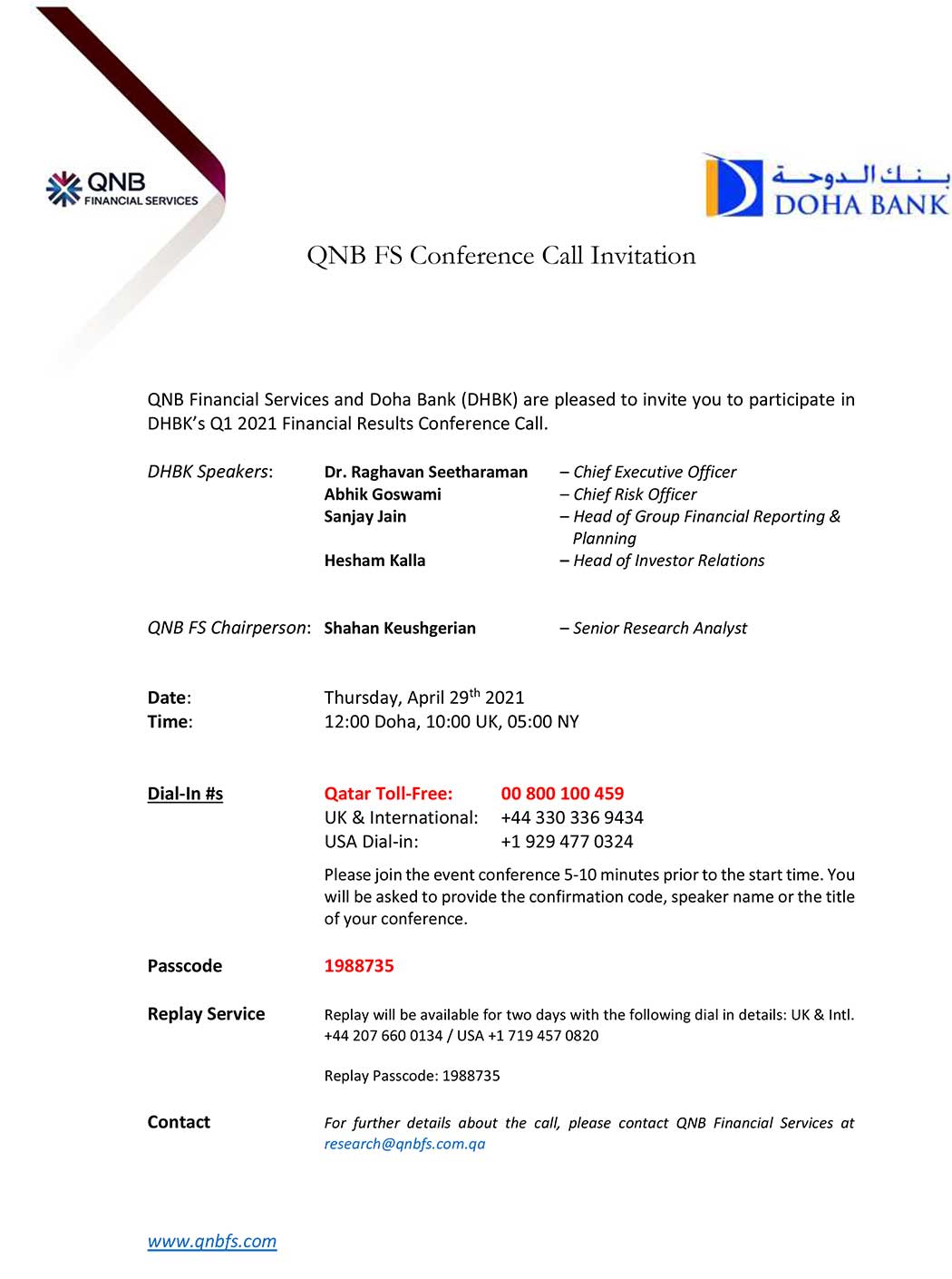DHBK-FY-2020-Conference-Call-Invitation-Apr-29 - Doha Bank Qatar