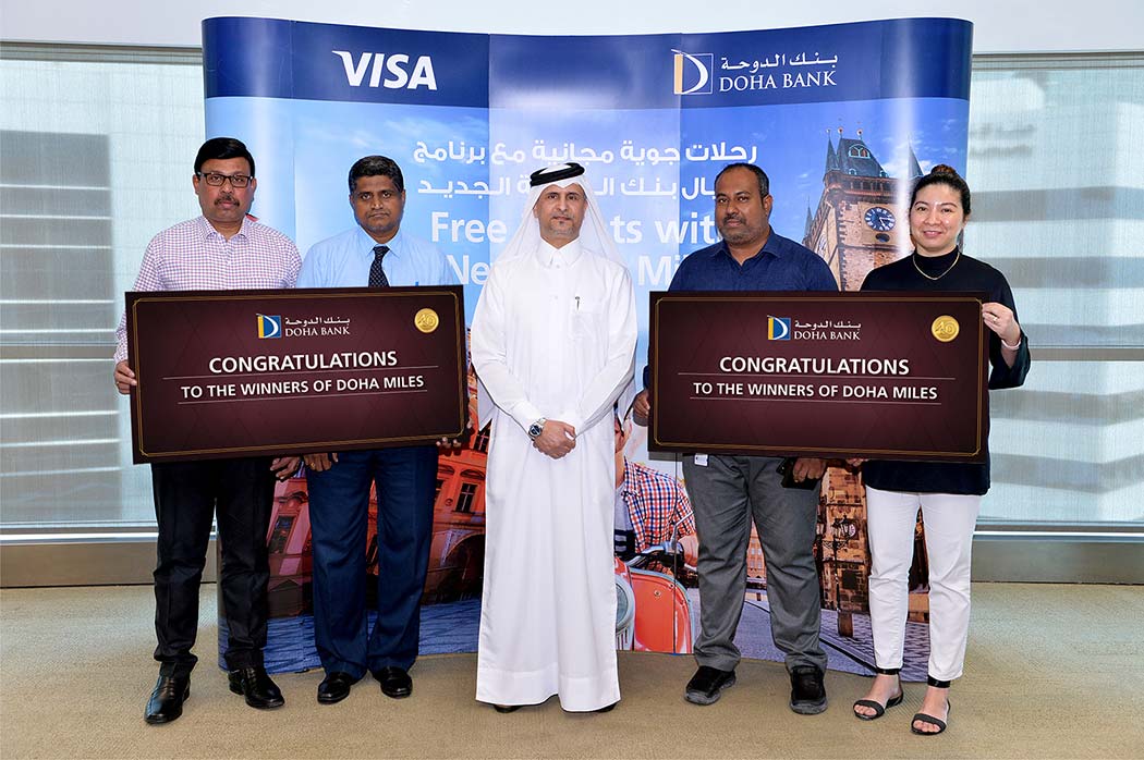 5 Lucky Winners Take Home a Total of 250,000 Doha Miles in Doha Bank’s ...